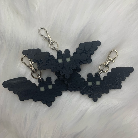 Accessories | Halloween Bat Perler Bead Keychain | Poshmark